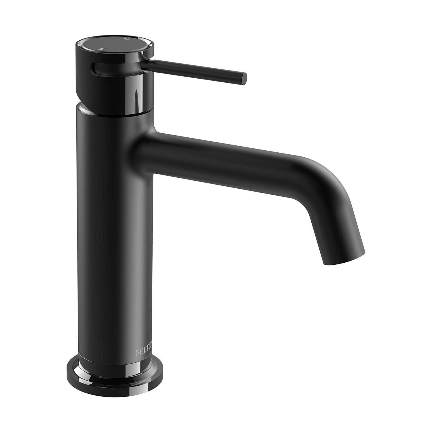 Tapware - Felton Tate Basin Mixer Matte Black/Gloss Black
