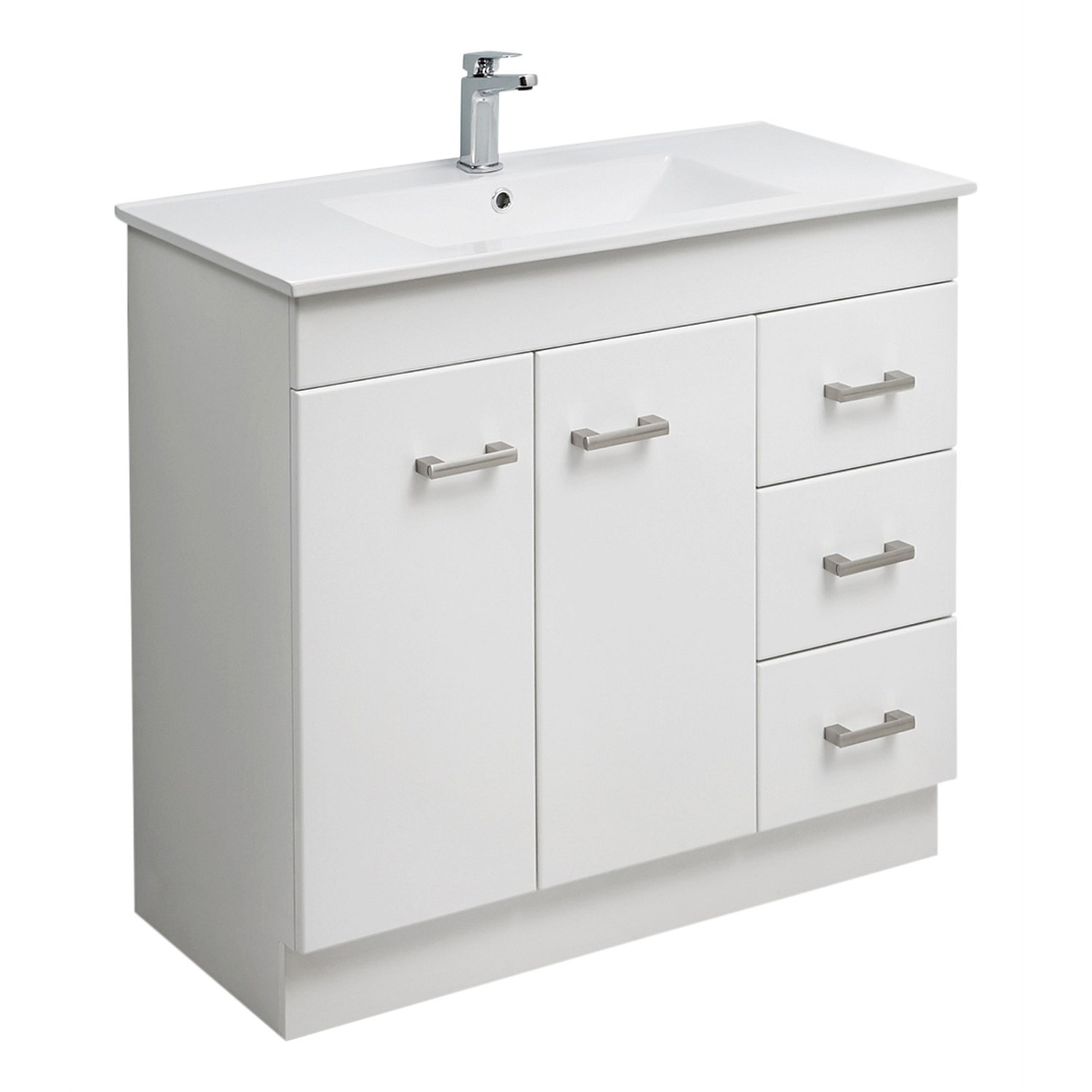 Floor-standing - Clearlite Cashmere 900mm Classic Vanity