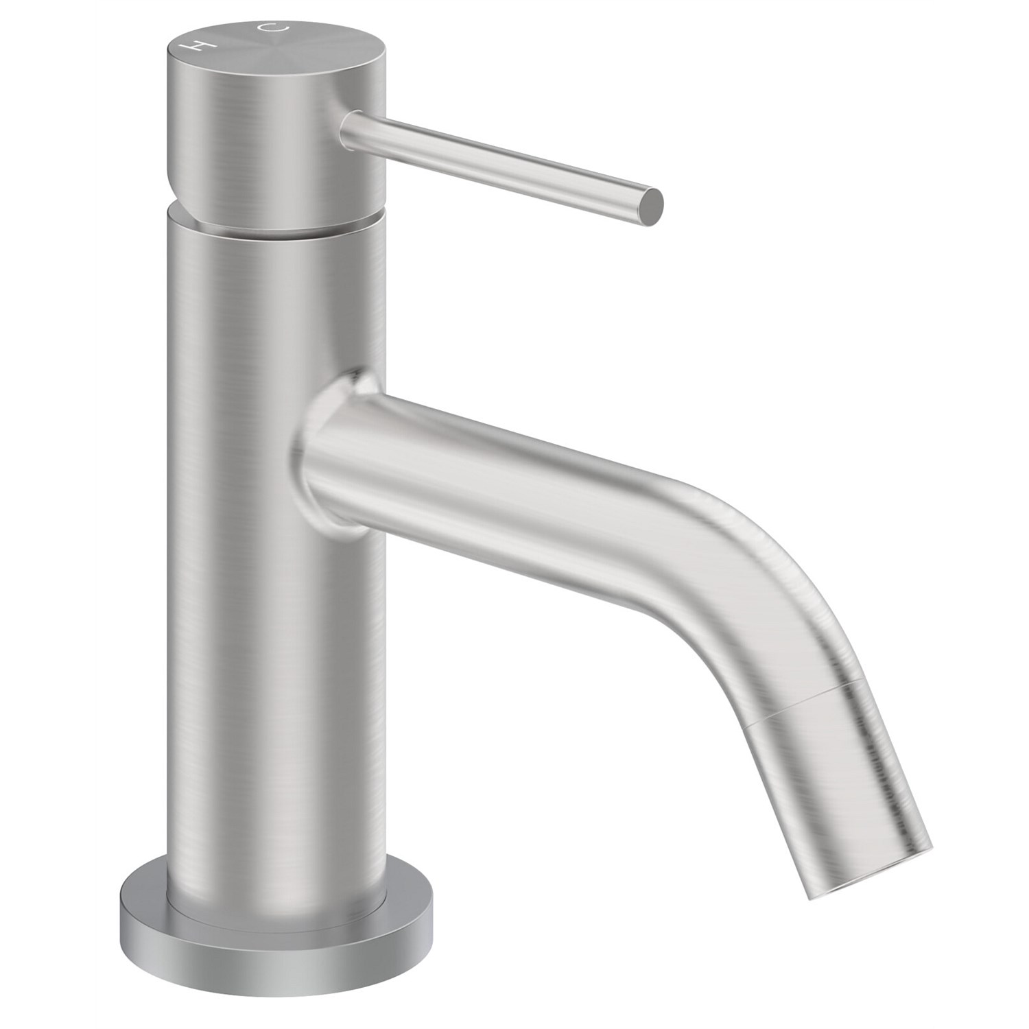 Taps and Basin Mixers - LeVivi Slim Basin Mixer Stainless Steel