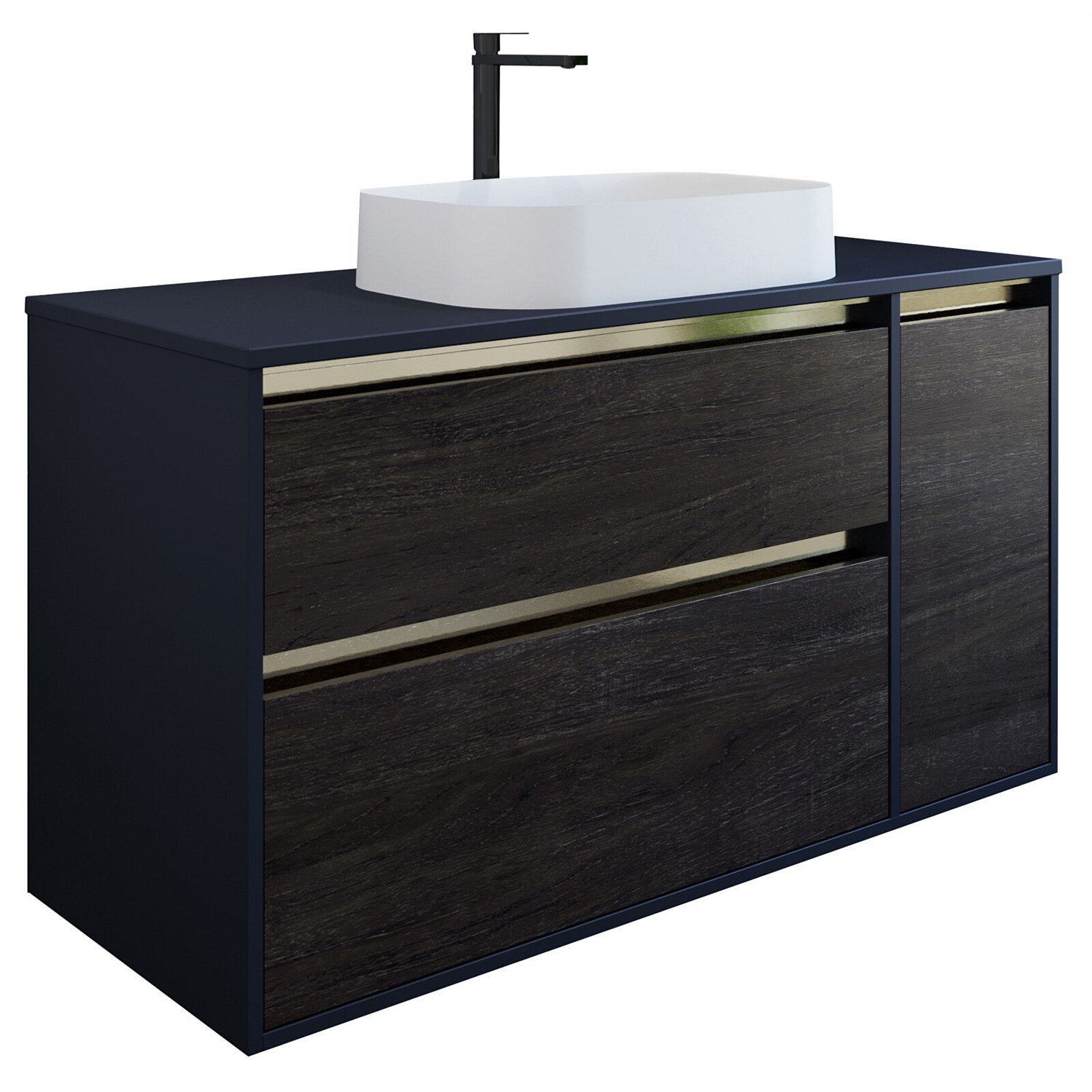Wall-Hung - St Michel City 50 Wall-Hung Vanity Woodgrain