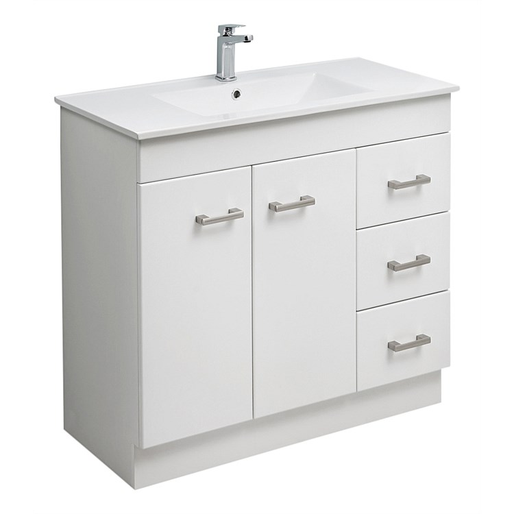 Floor-standing - Clearlite Cashmere 900mm Classic Vanity