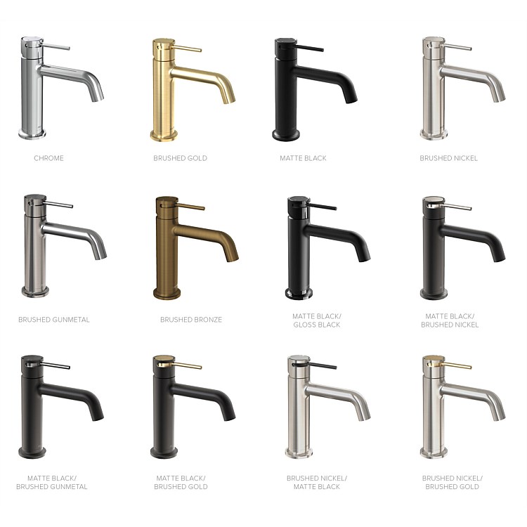 Shop the Latest Bathroom Tapware - Felton Tate Basin Mixer Brushed Gunmetal