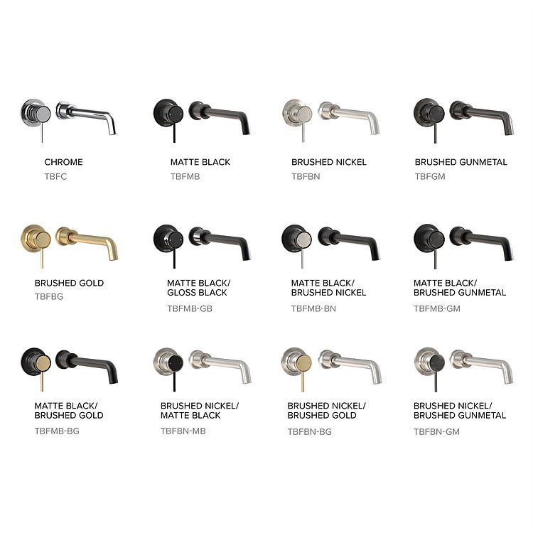 Shop the Latest Bathroom Tapware - Felton Tate Wall Mounted Basin/Bath ...