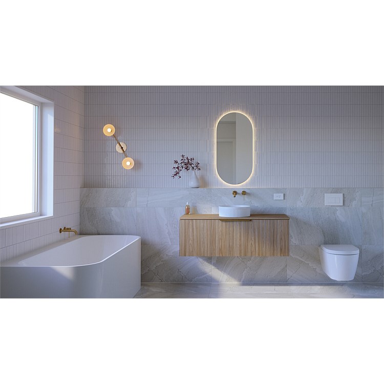 Mirrors | Plumbing World - St Michel Eclipse LED Pill Mirror
